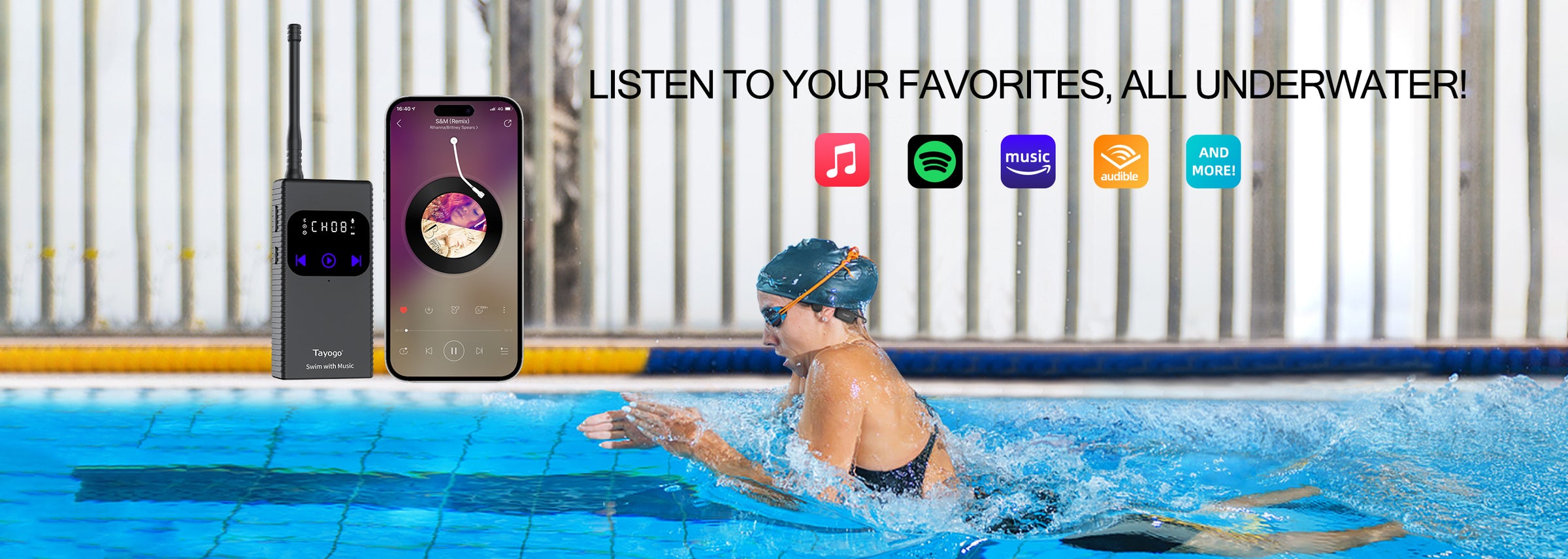 Tayogo | The Professional Waterproof MP3 Player for Swimming